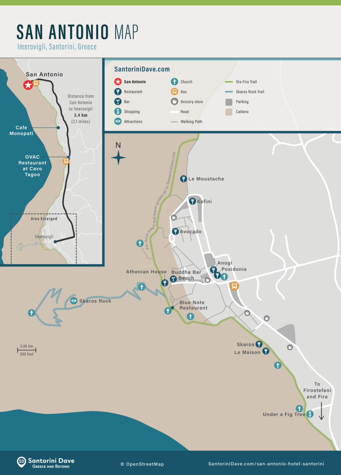 SAN ANTONIO HOTEL in Santorini - Review with Photos & Map