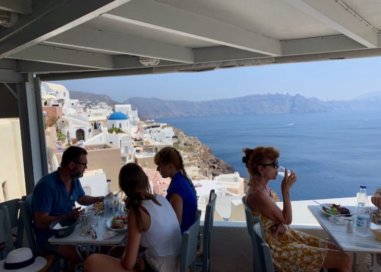Lotza Restaurant located in Oia, Santorini