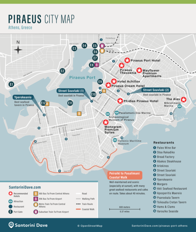 Maps of Athens Greece - Neighborhoods, Attractions, Airport, Metro, & Ferry