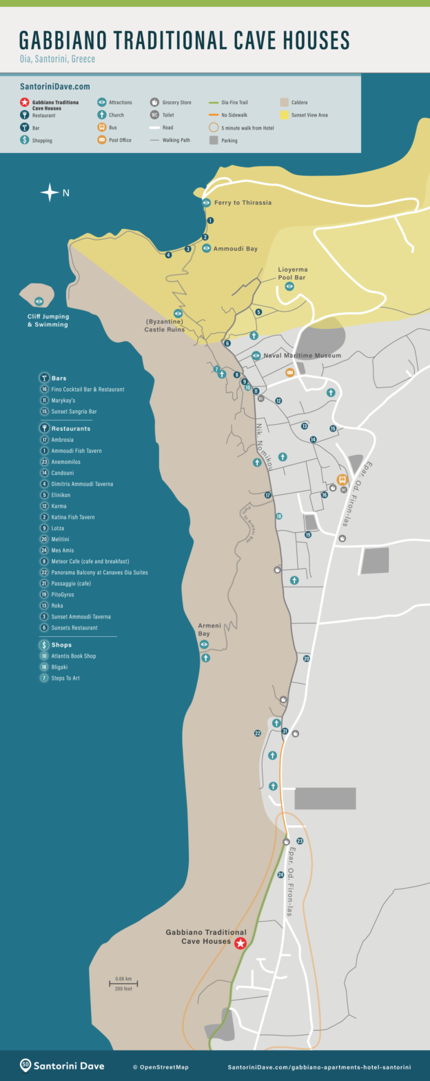 GABBIANO CAVE HOUSES in Santorini - Review with Photos & Hotel Map