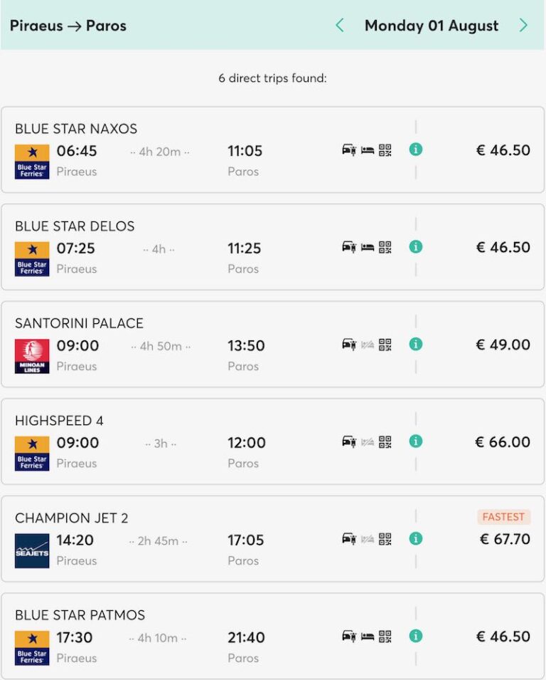 Athens to Paros Ferry 2026: Schedule, Tickets & Best Ships