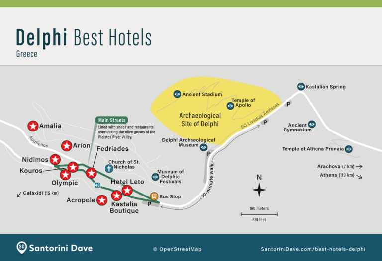 Where to Stay in Delphi: Best Hotels & Towns