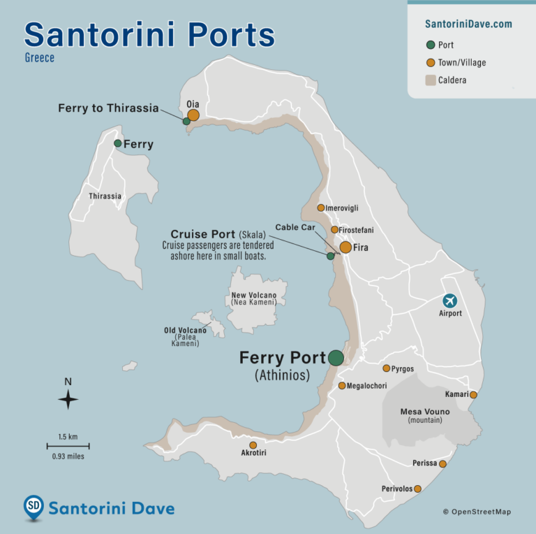Santorini Ferry Port: Tickets, Bus, Taxi - SantoriniDave.com