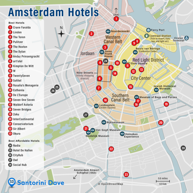Amsterdam Hotel Map: Best Neighborhoods & Places to Stay (2026)